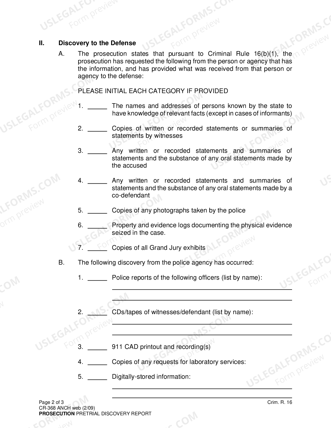 Alaska Prosecution Pretrial Discovery Report (Anchorage only) | US ...