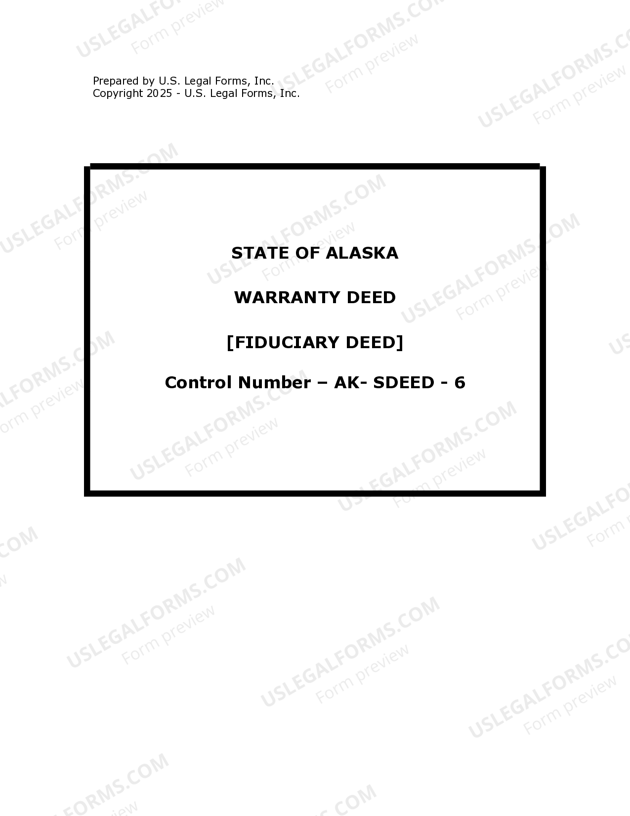 Alaska Warranty Deed for Fiduciary - Ak Deed | US Legal Forms