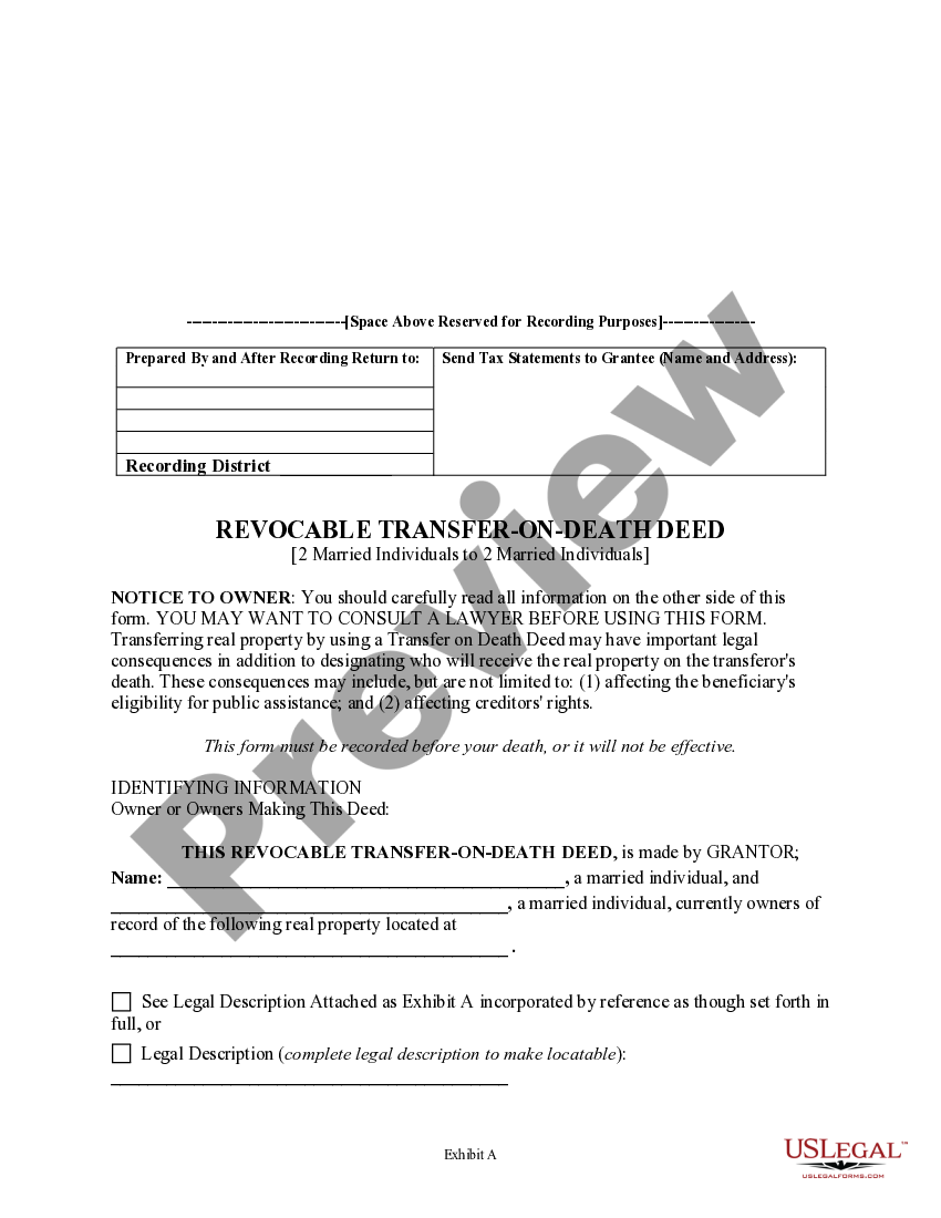 Anchorage Alaska Transfer On Death Deed Or TOD Beneficiary Deed For anchorage-alaska-transfer-on-death-deed-or-tod-beneficiary-deed-for