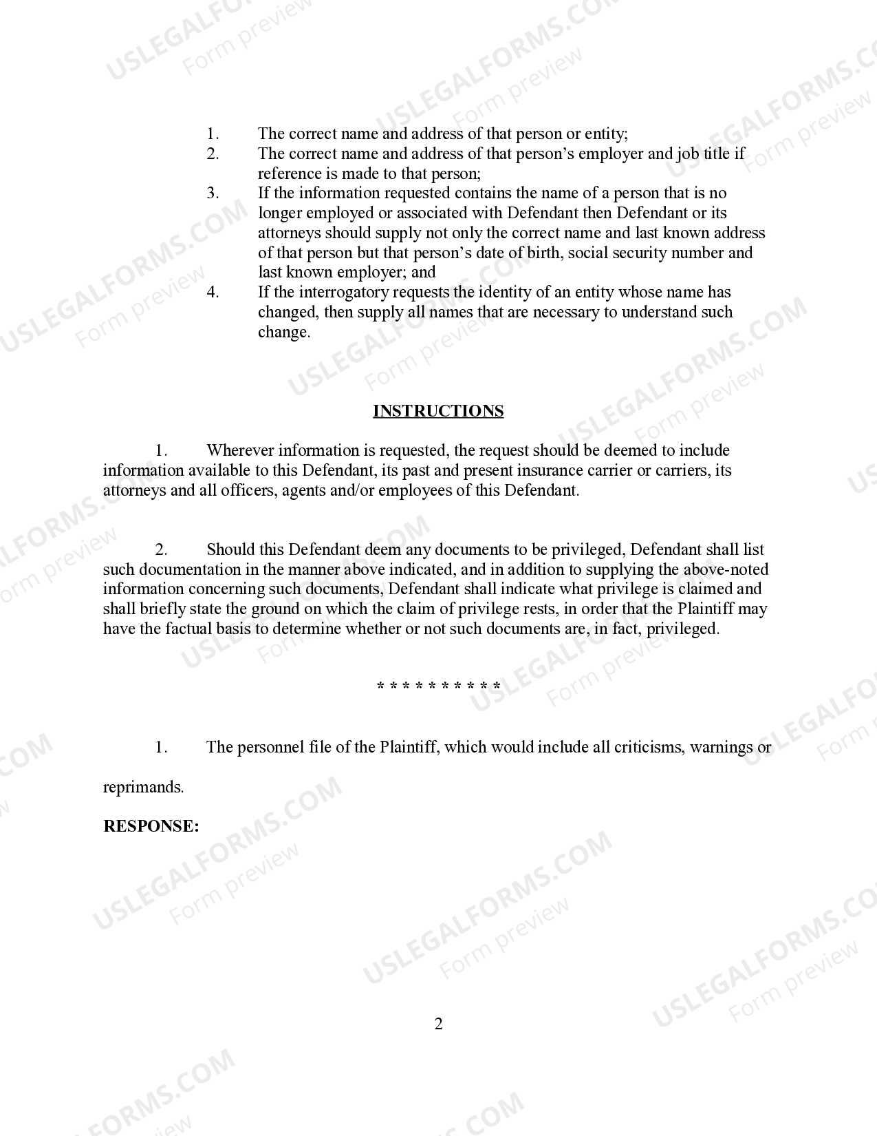 Alabama Request for Production - 1059a Form | US Legal Forms