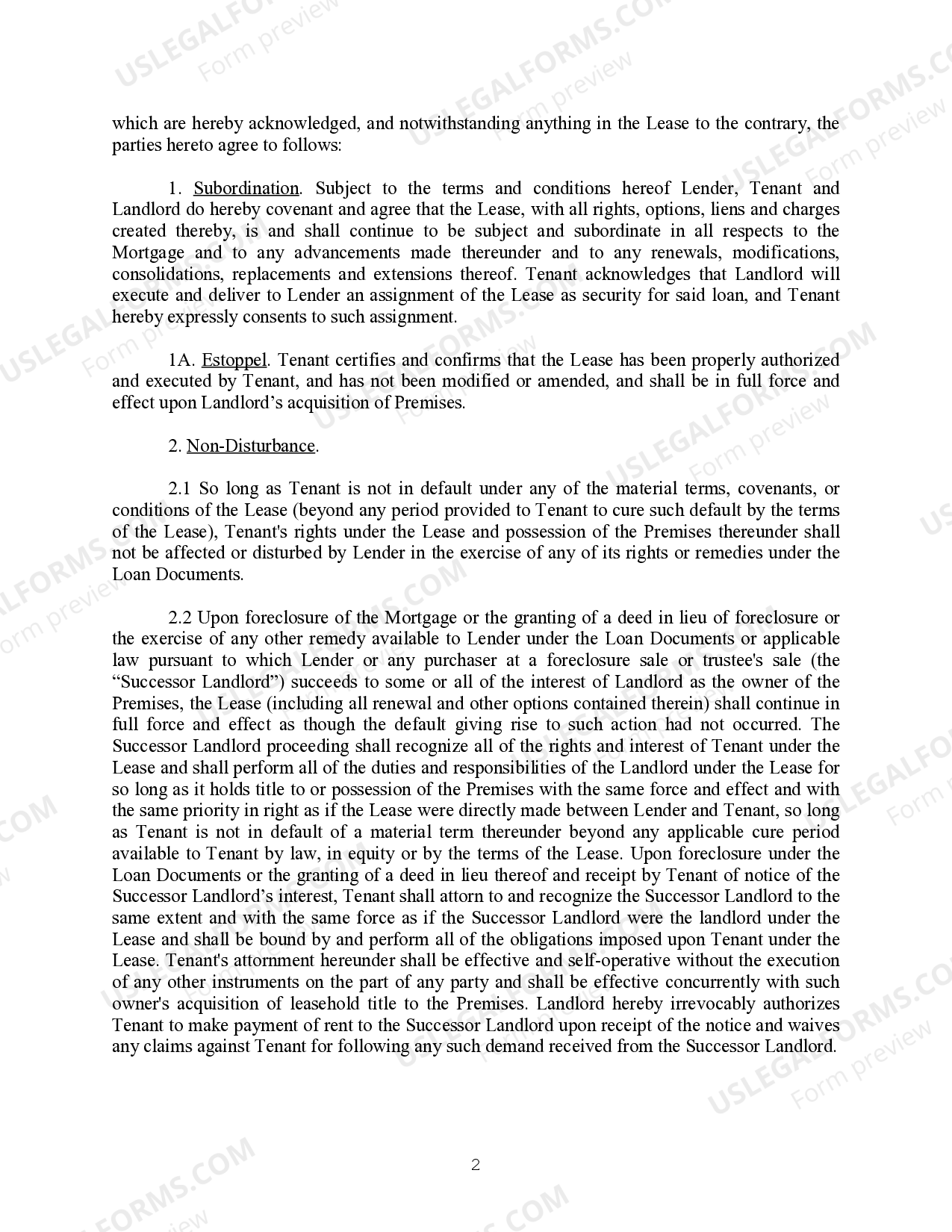 Alabama Subordination, Non-Disturbance and Attornment Agreement | US ...