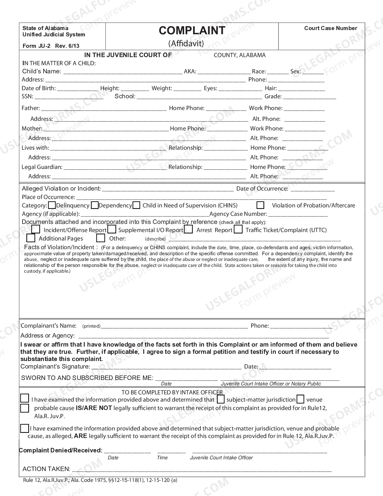Alabama Complaint - Information | US Legal Forms