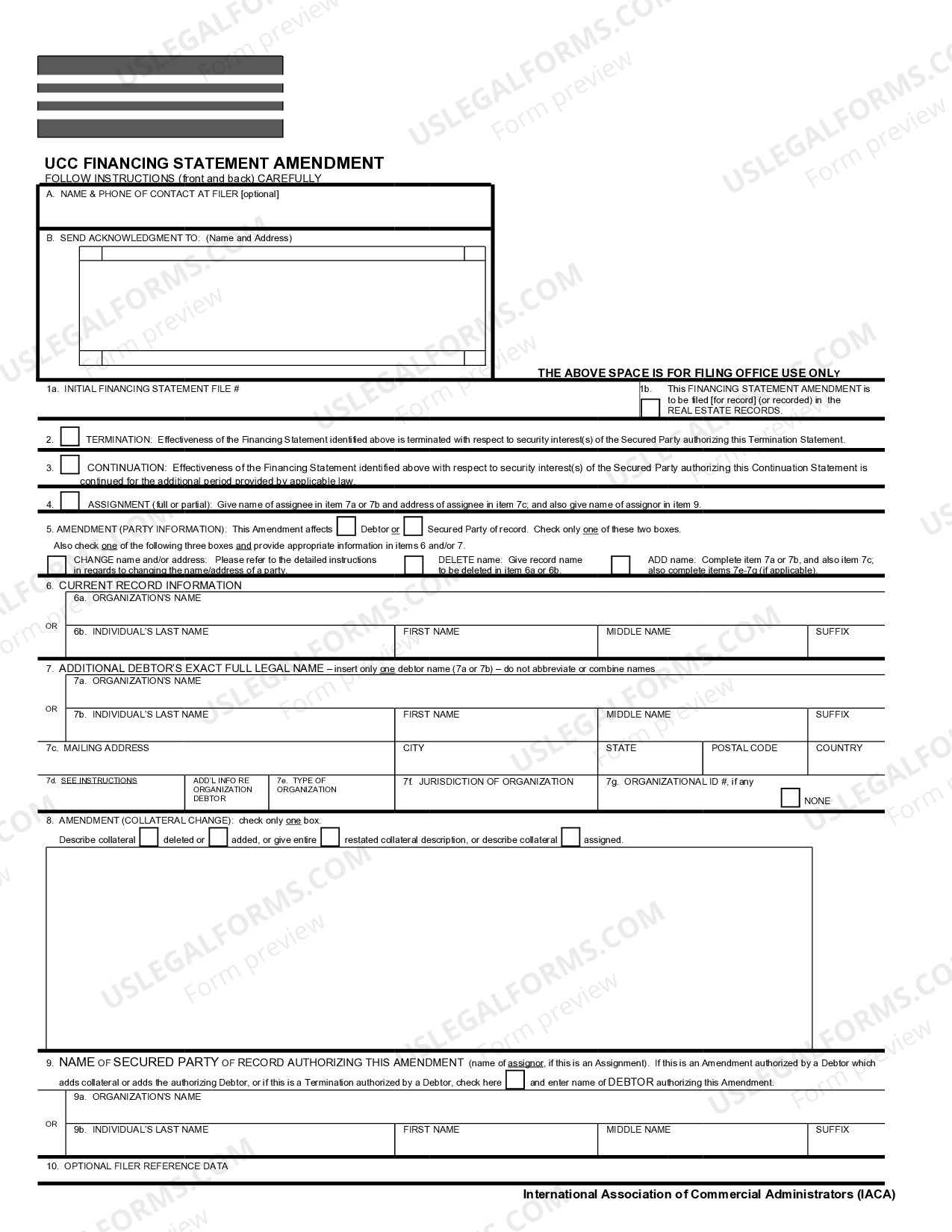 Alabama UCC3 Financing Statement Amendment | US Legal Forms
