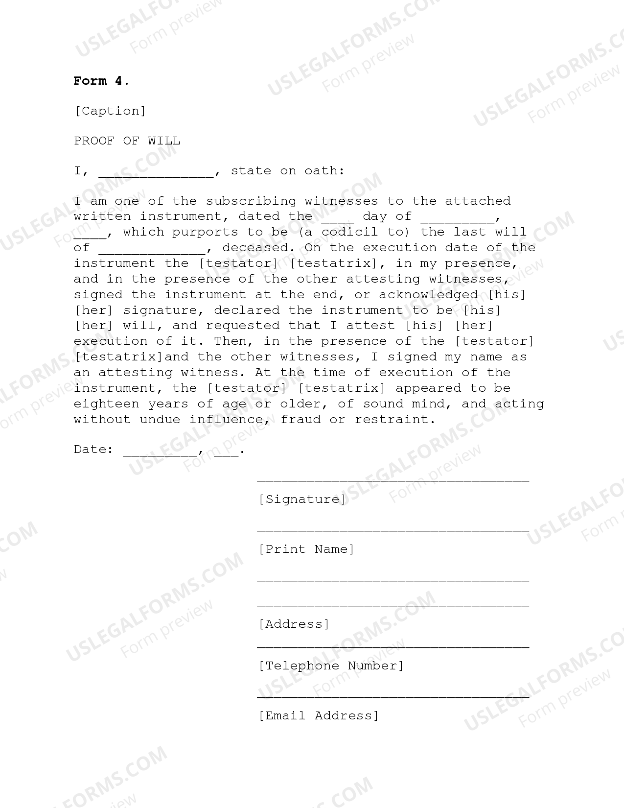 Arkansas Proof of Will | US Legal Forms