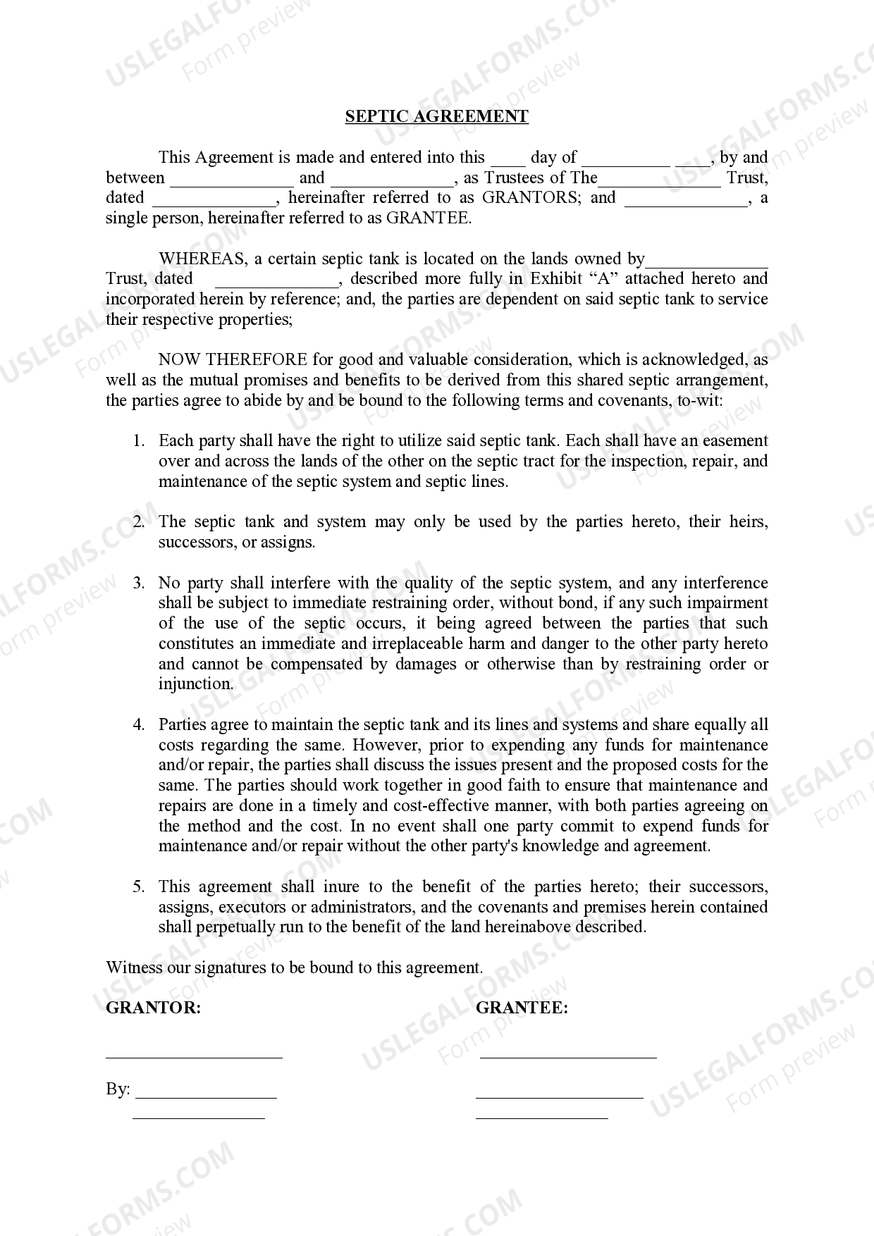 Arkansas Septic Agreement - Arkansas Septic Tank Laws | US Legal Forms