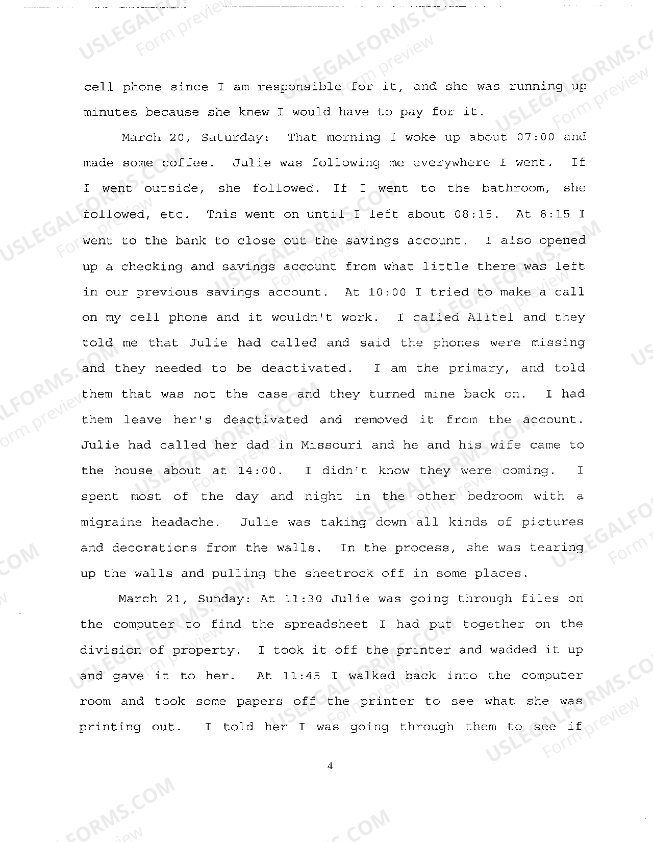 Arkansas Affidavit For Ex Parte Order For Temporary Relief - Motion For ...