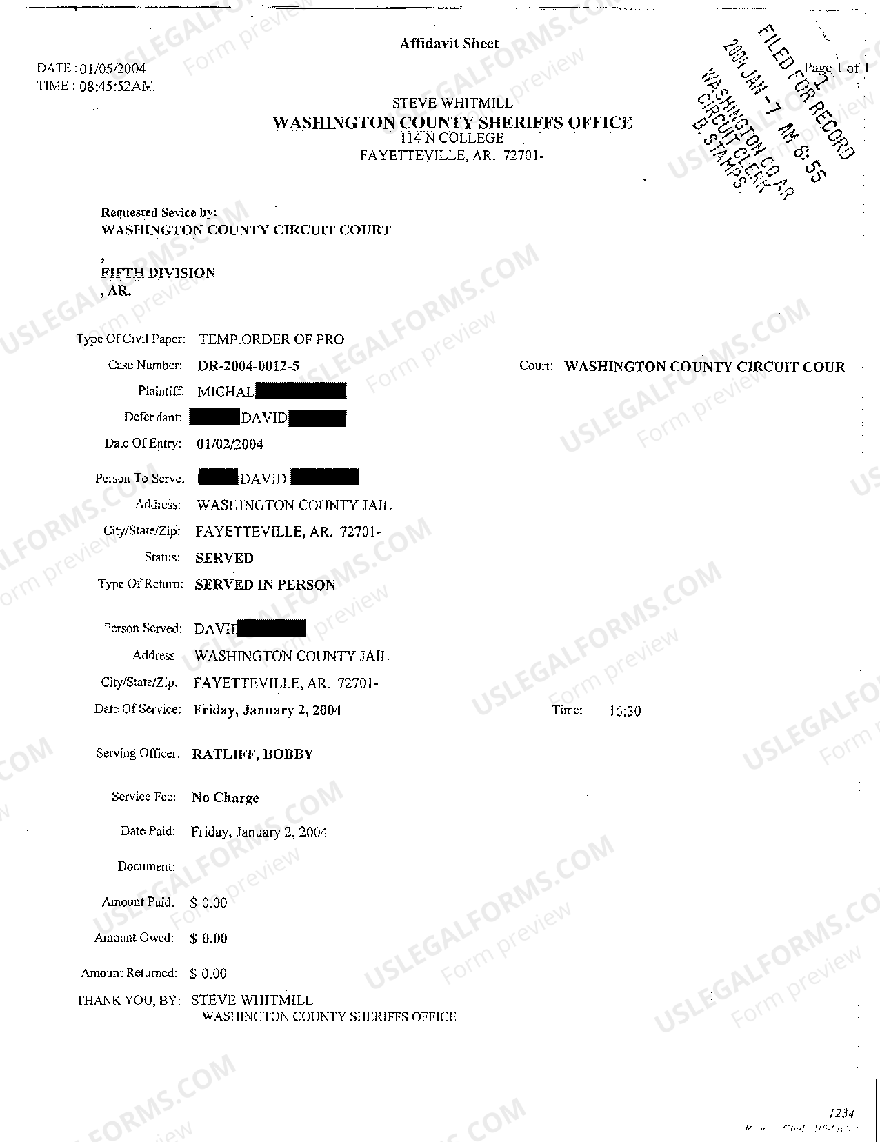 Arkansas Temporary Order of Protection | US Legal Forms