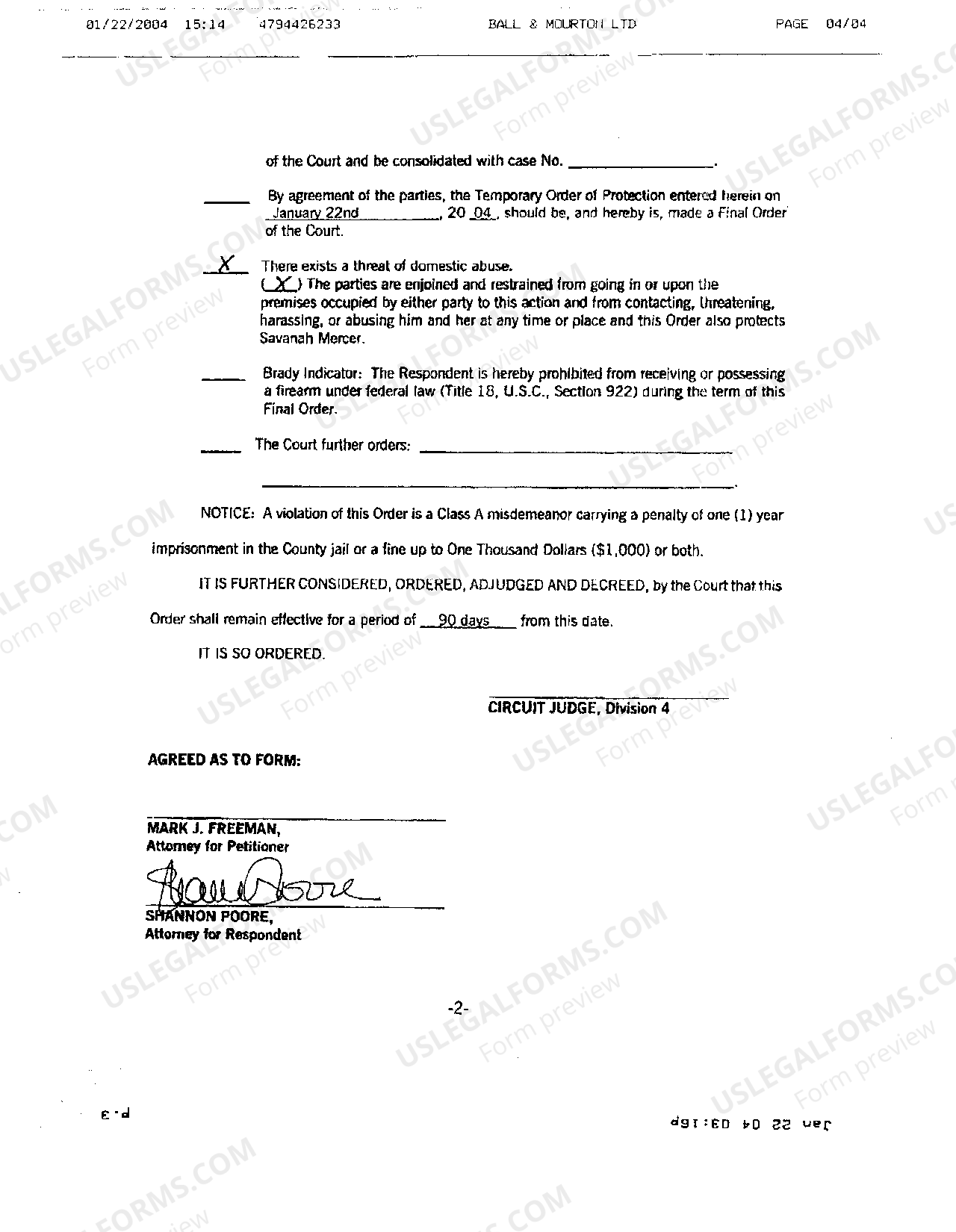 Arkansas Full Order of Protection | US Legal Forms