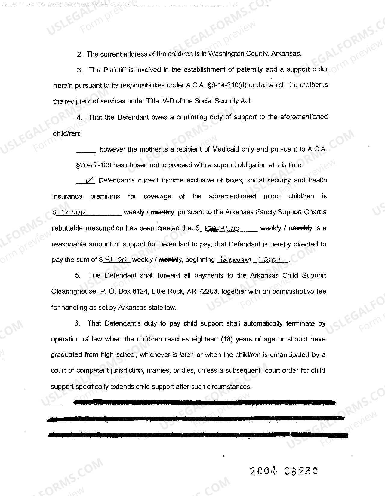 Arkansas Judgment of Paternity | US Legal Forms