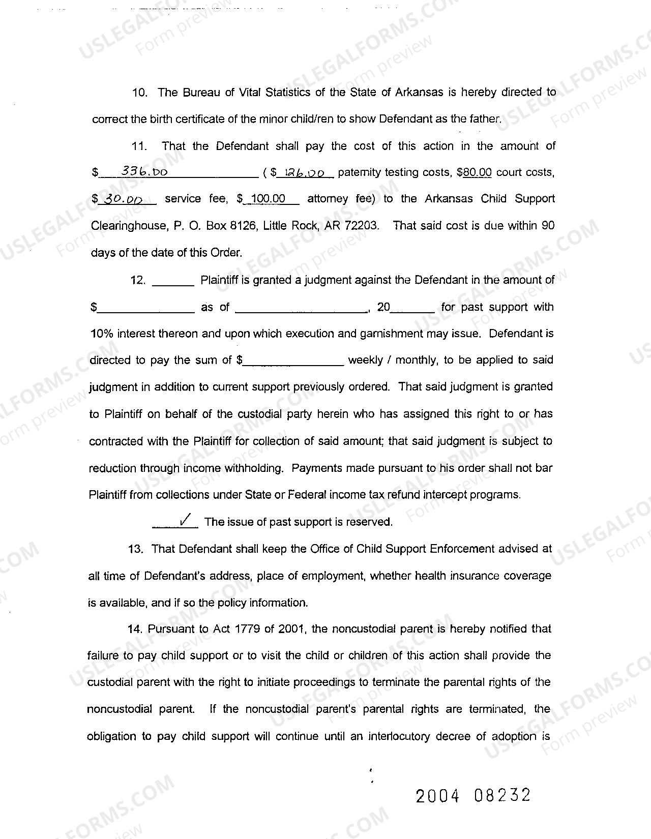 Arkansas Judgment of Paternity | US Legal Forms