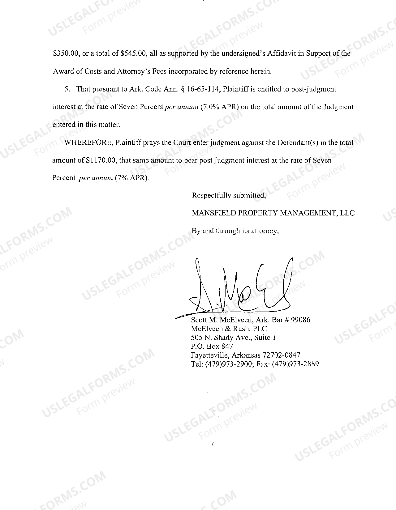 Arkansas Motion for Default Judgment - Motion For Default Judgment ...