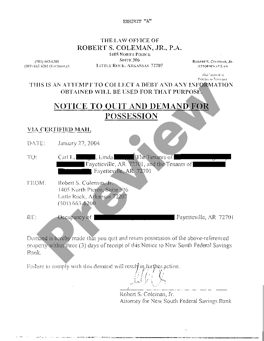 Arkansas Complaint In Unlawful Detainer Unlawful Detainer Form US 