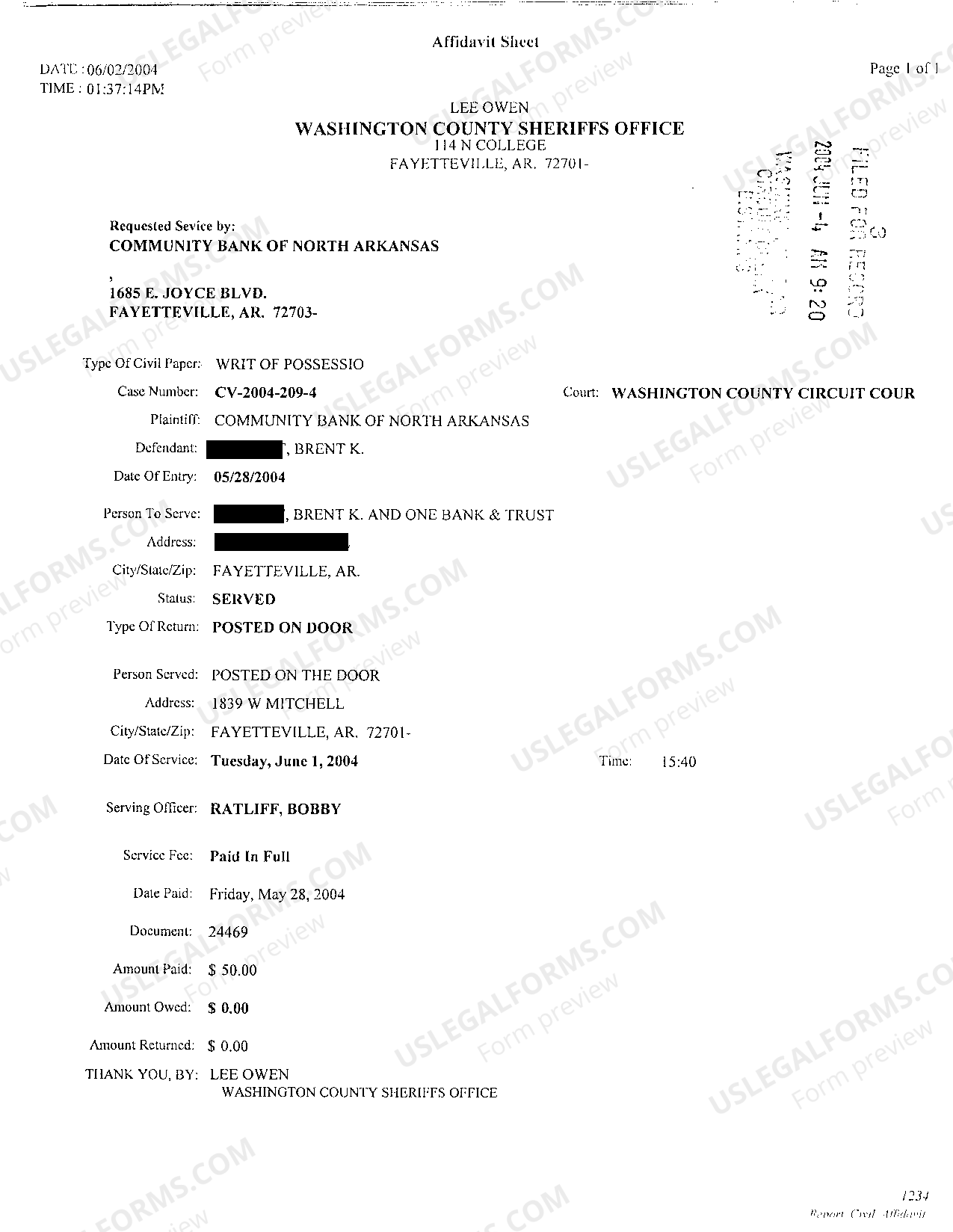 Arkansas Writ of Possession - Writ Of Possession Arkansas | US Legal Forms
