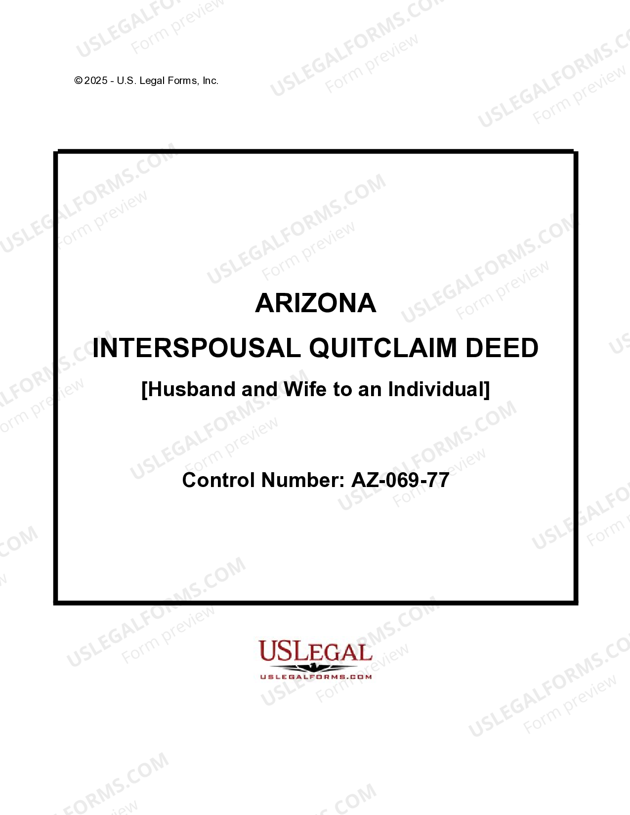Arizona Quitclaim Deed from Husband and Wife to Either the Husband or ...