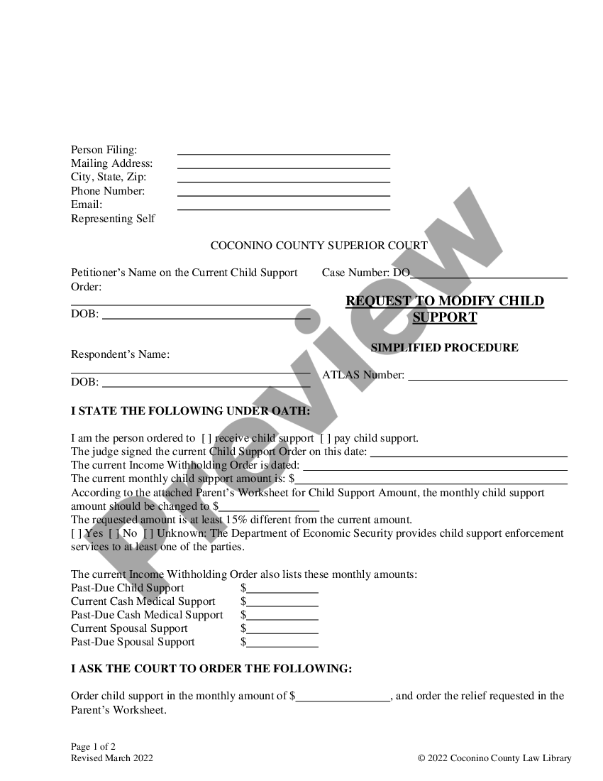Glendale Arizona Parents Worksheet For Child Support Amount Child