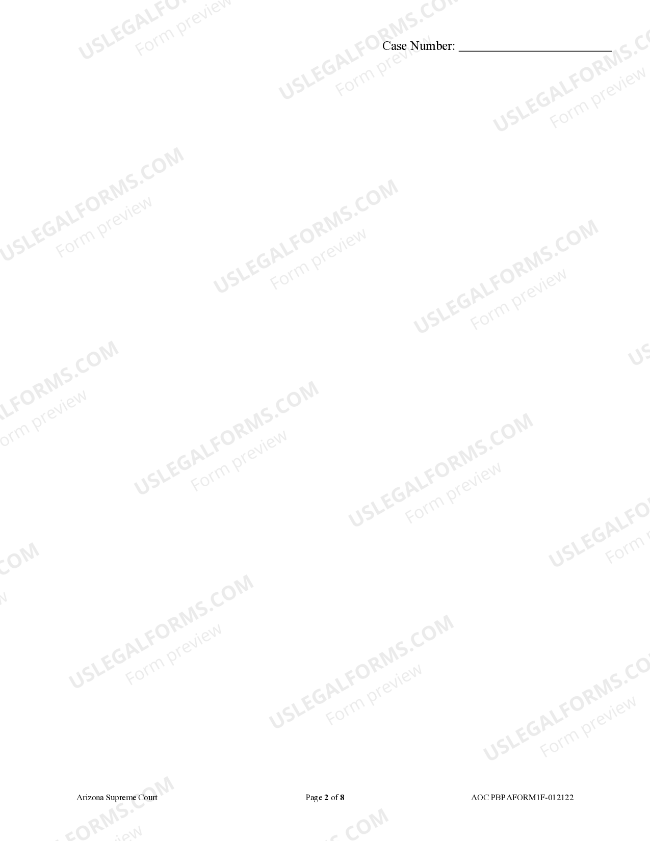 Arizona Order to Personal Representative and Acknowledgement and ...