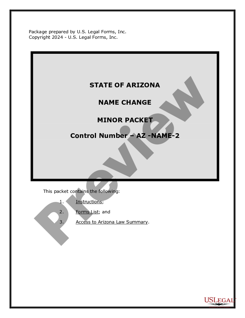Glendale Arizona Name Change Instructions and Forms Package for a Minor ... Glendale Arizona Name Change Instructions and Forms Package for a Minor ...