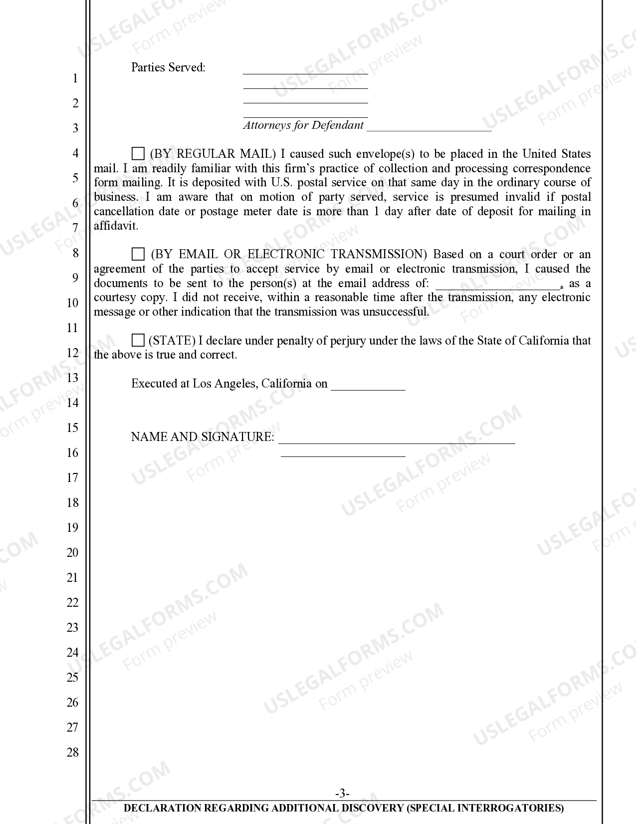 California Declaration of Attorney regarding Additional Discovery | US ...