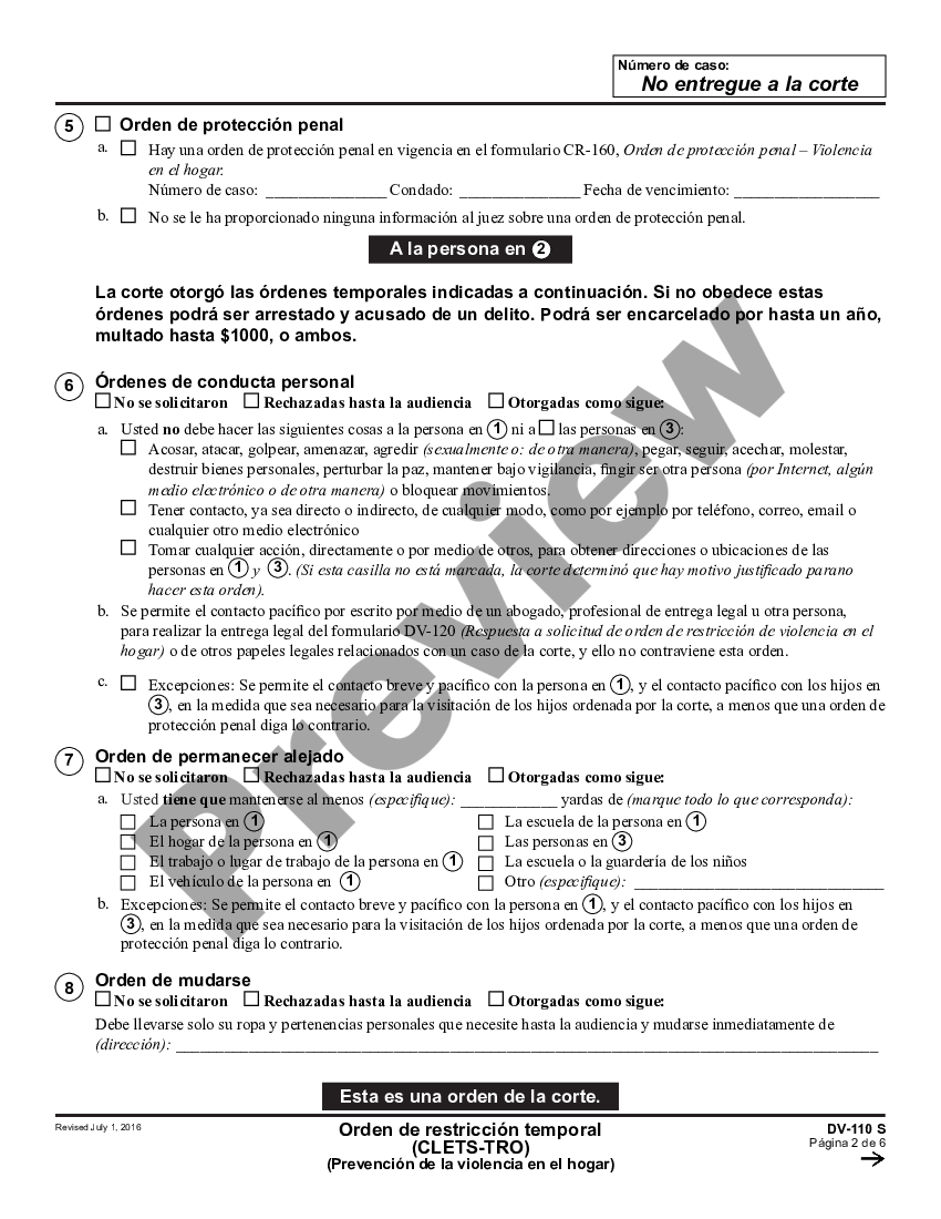 Los Angeles California Temporary Restraining Order And Notice Of los-angeles-california-temporary-restraining-order-and-notice-of