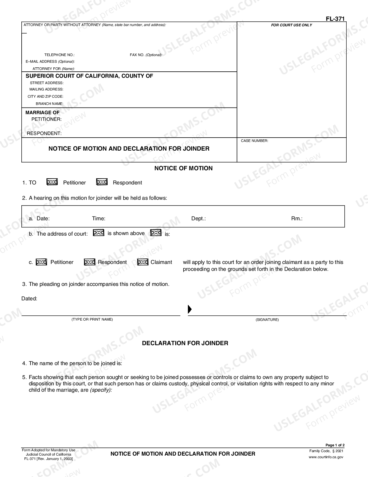 Motion For Joinder Of Parties Sample Motion For Joinder Of Parties Sample
