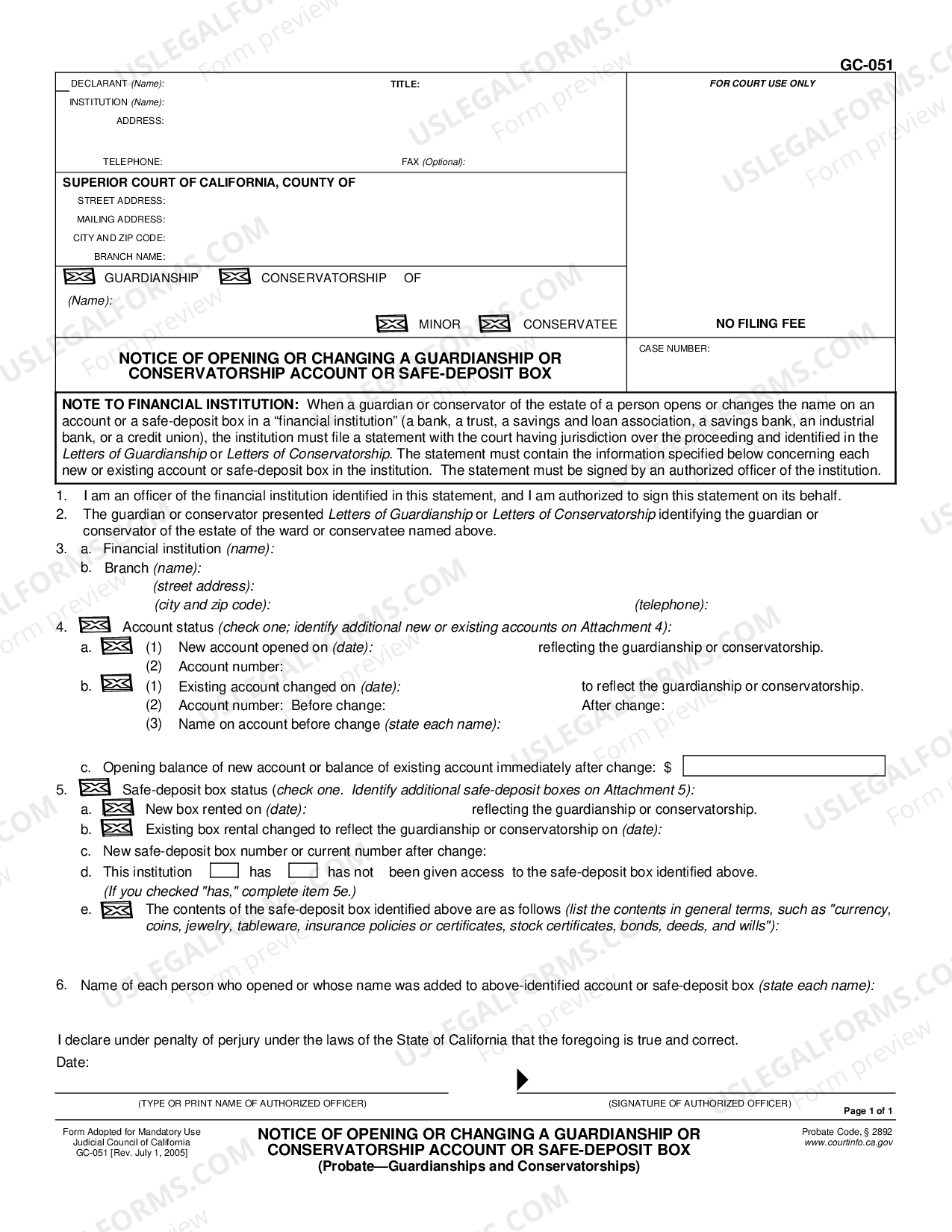 California Notice of Opening or Changing a Guardianship or ...
