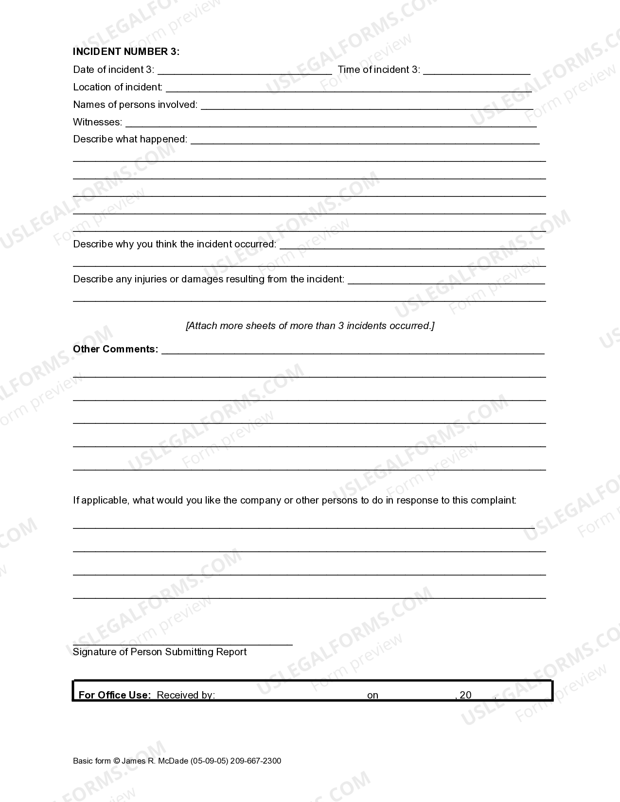 Employee Complaint Of Hostile Work Environment | US Legal Forms