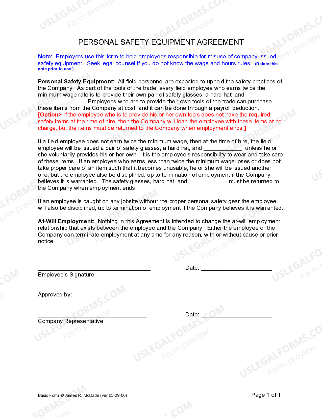 Mom Safety Agreement Form | US Legal Forms