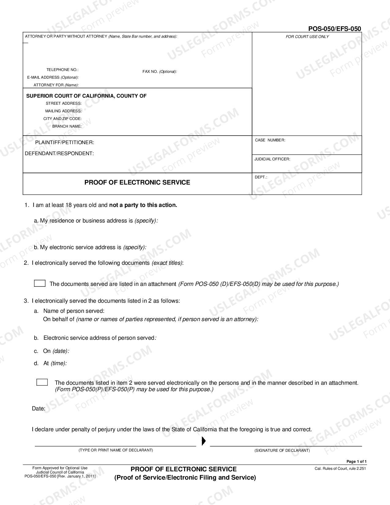 California Proof of Electronic Service - Proof of Service - Proof Of ...