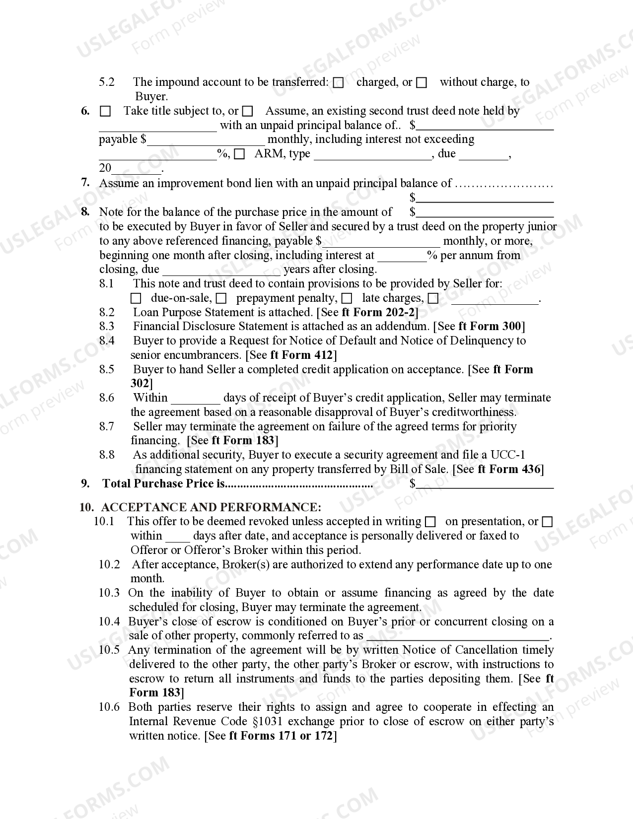California Purchase Agreement - Basic | US Legal Forms