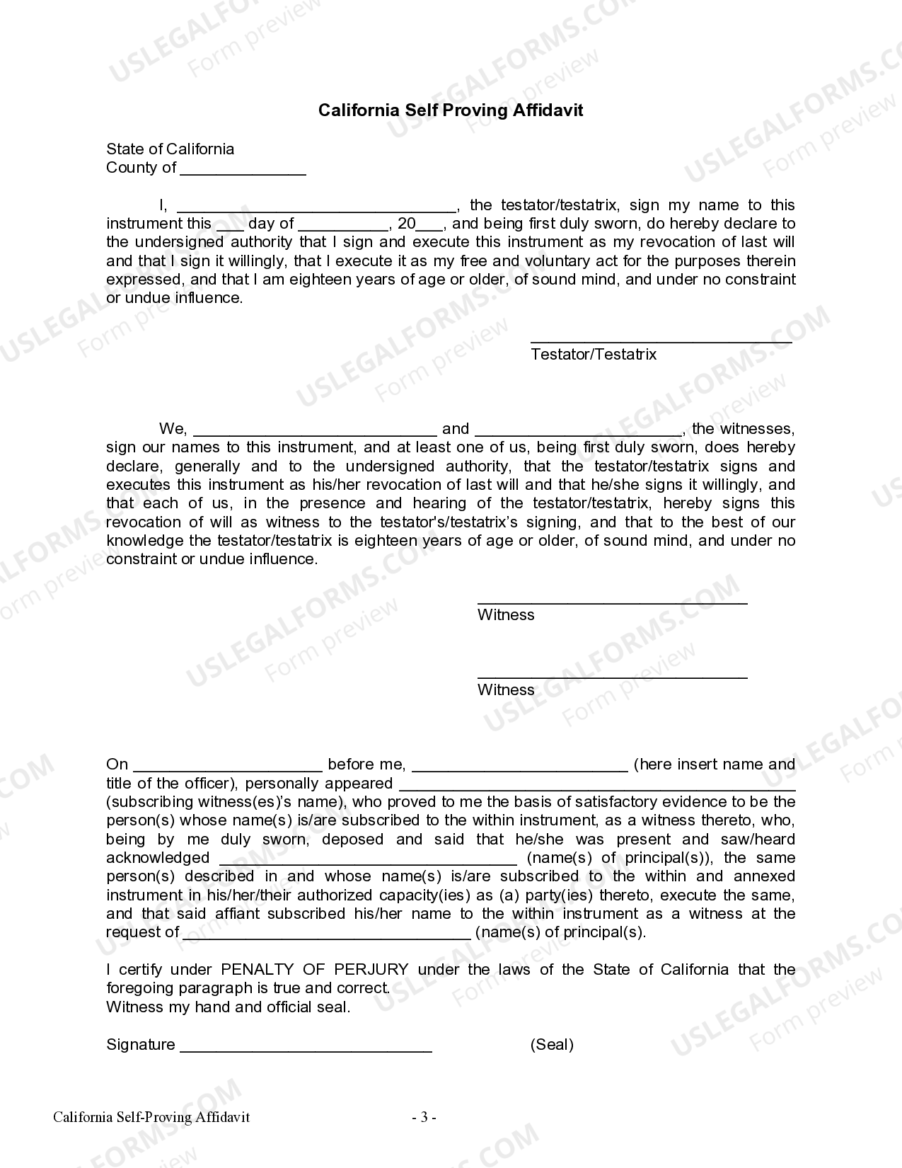 California Revocation