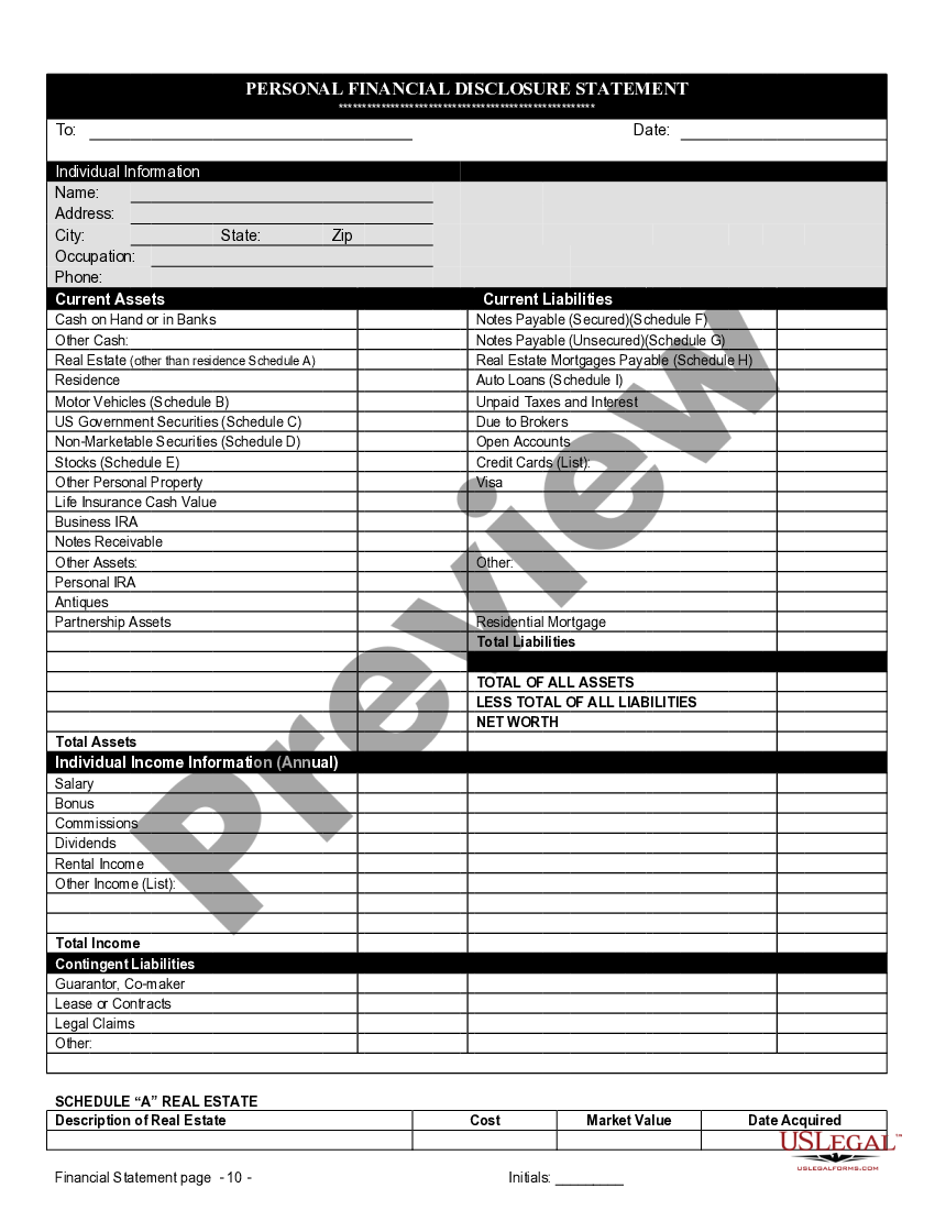 Colorado Prenuptial Premarital Agreement With Financial Statements 