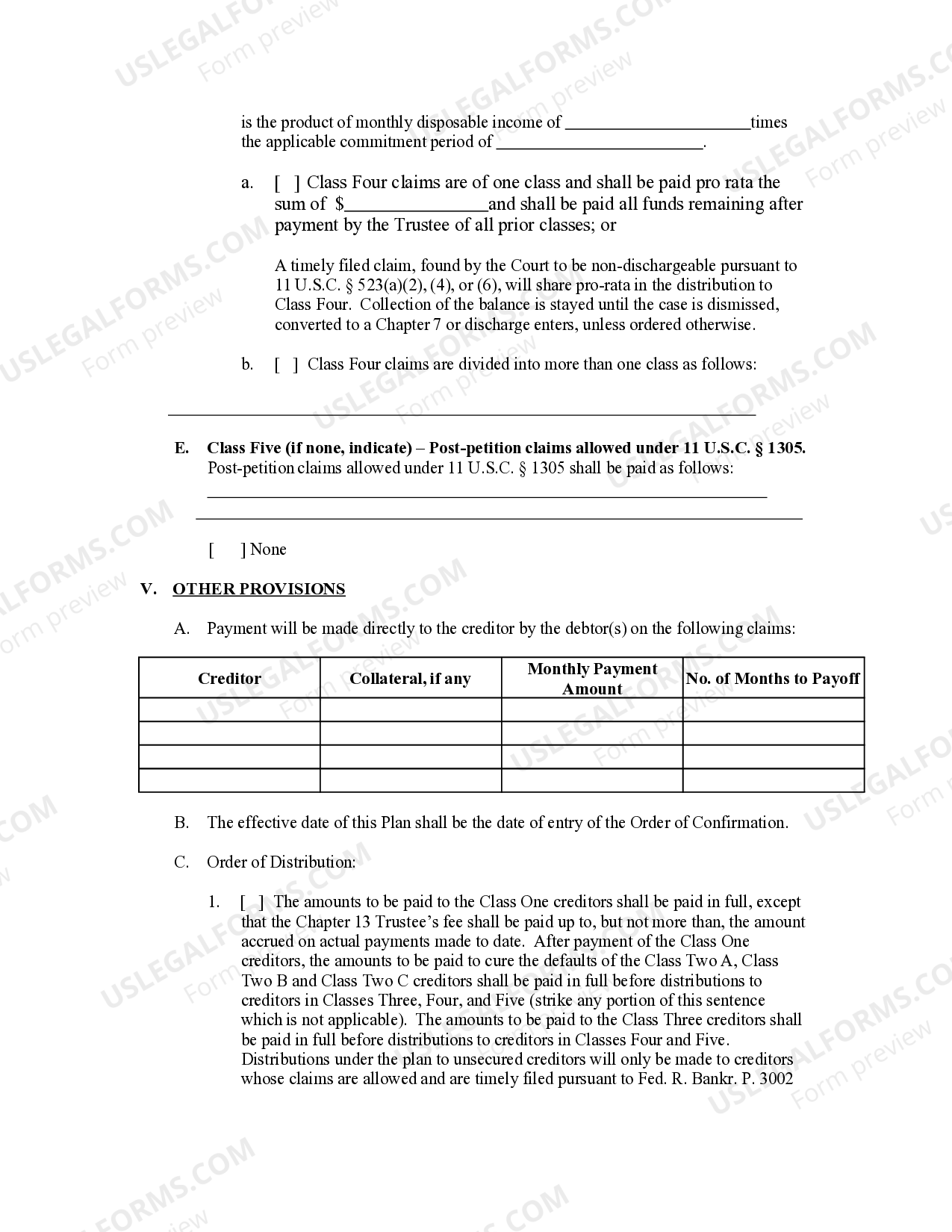 Colorado Chapter 13 Plan | US Legal Forms