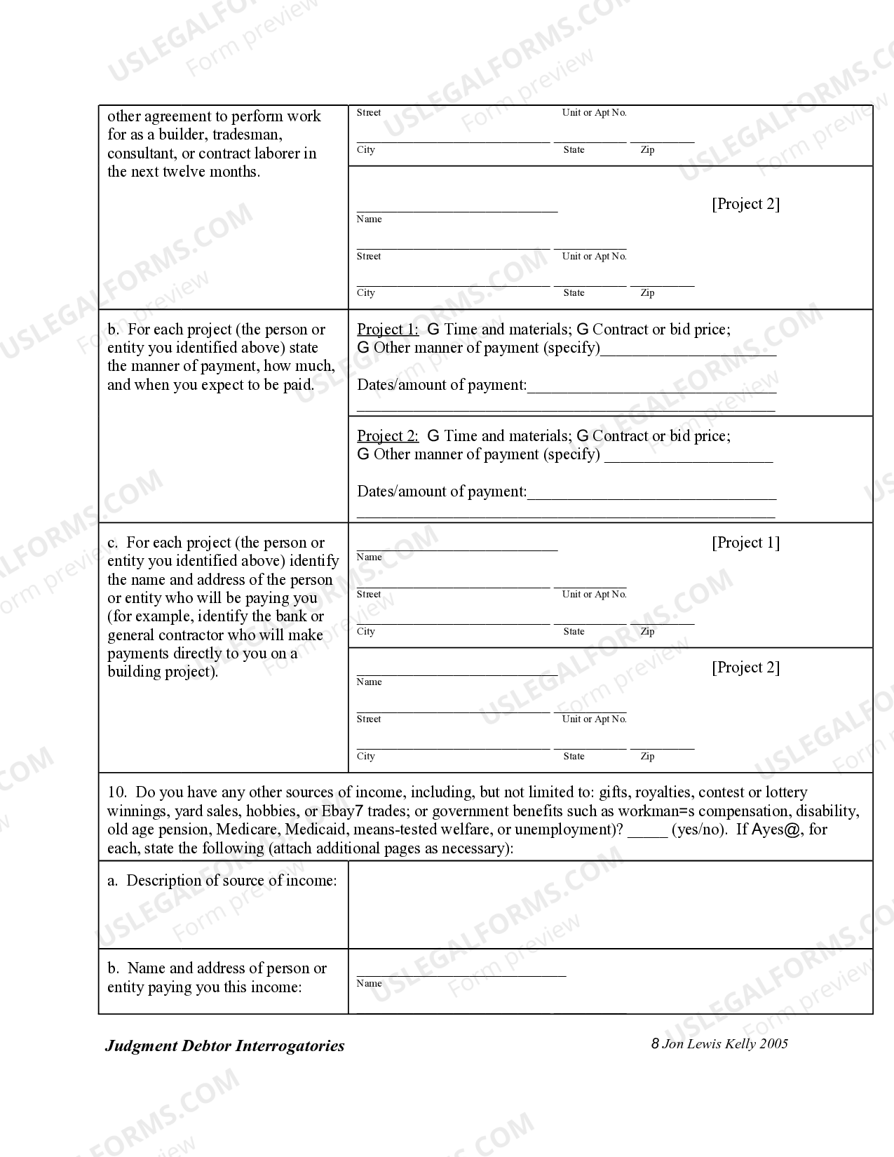 Colorado Interrogatories to Judgment Debtor | US Legal Forms