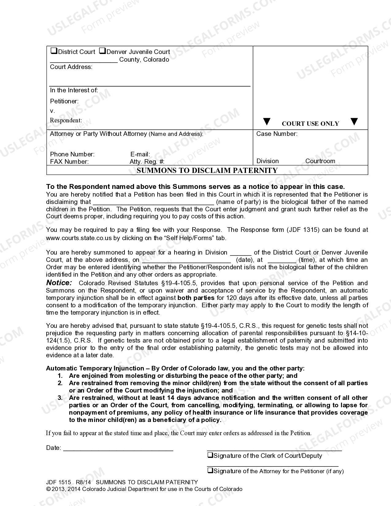 Complaint And Summons Form | US Legal Forms