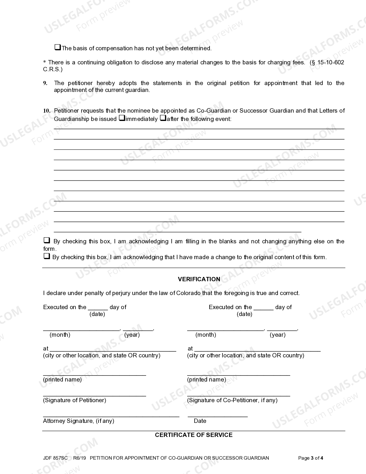 Colorado Petition For Appointment Of Co-Guardian and/or Successor ...