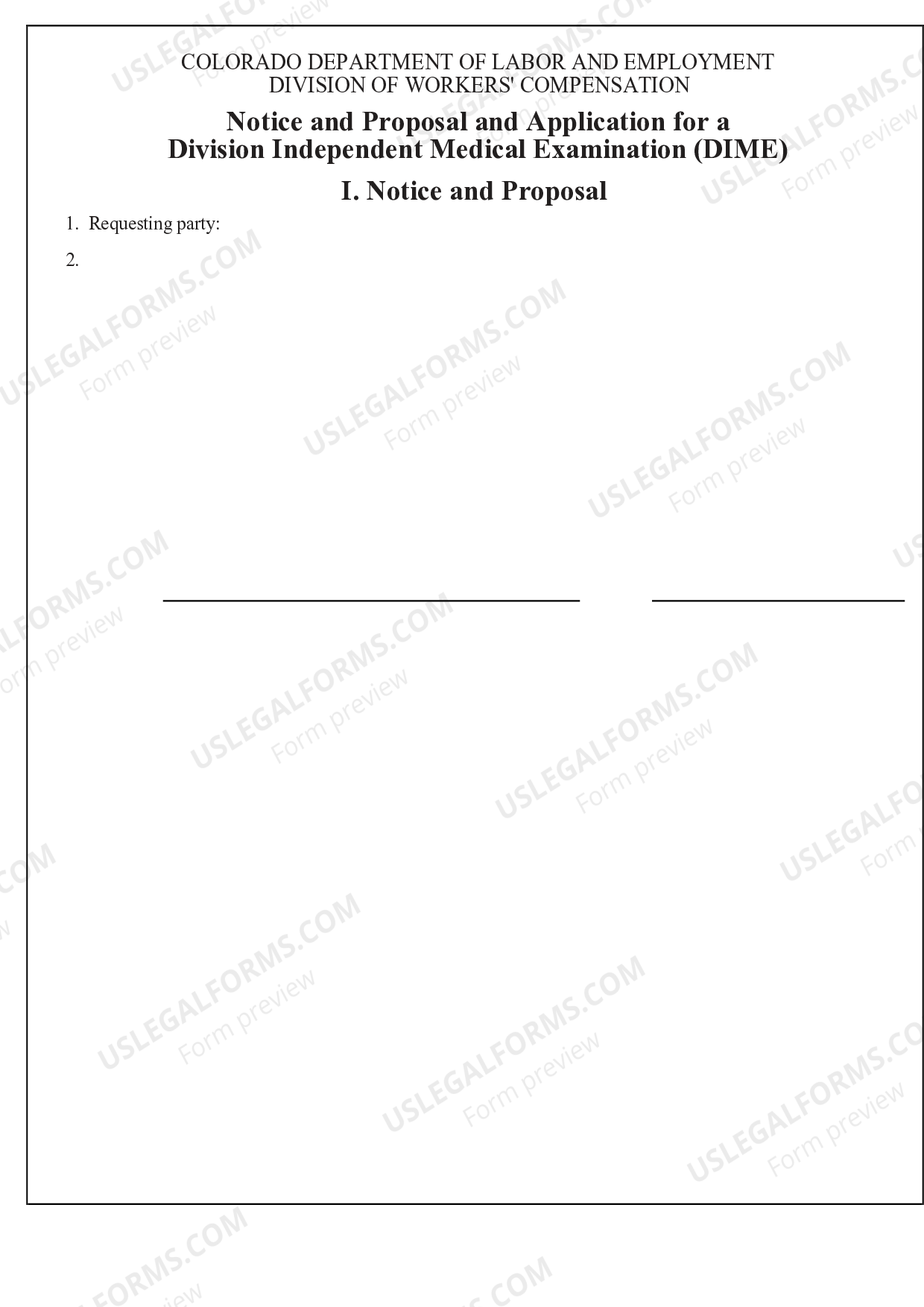 Colorado Application for IME for Workers' Compensation | US Legal Forms