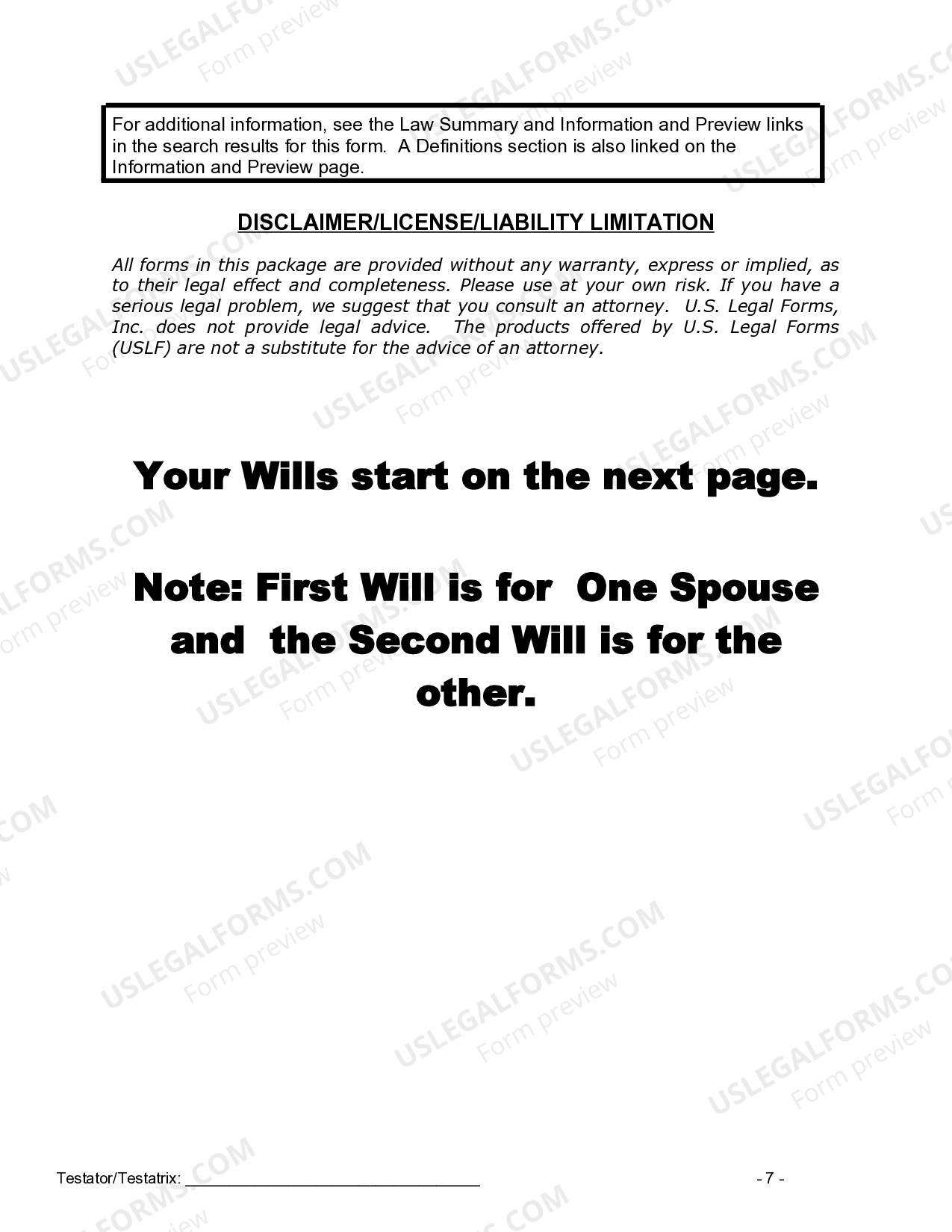 Colorado Mutual Wills Package with Last Wills and Testaments for ...