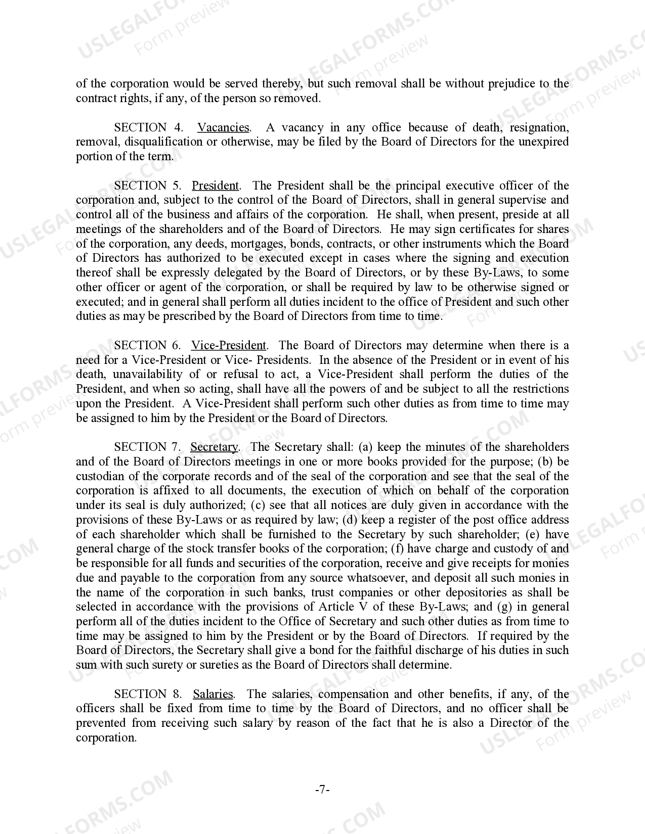 Connecticut Bylaws for Corporation - Connecticut Registered Agent | US ...