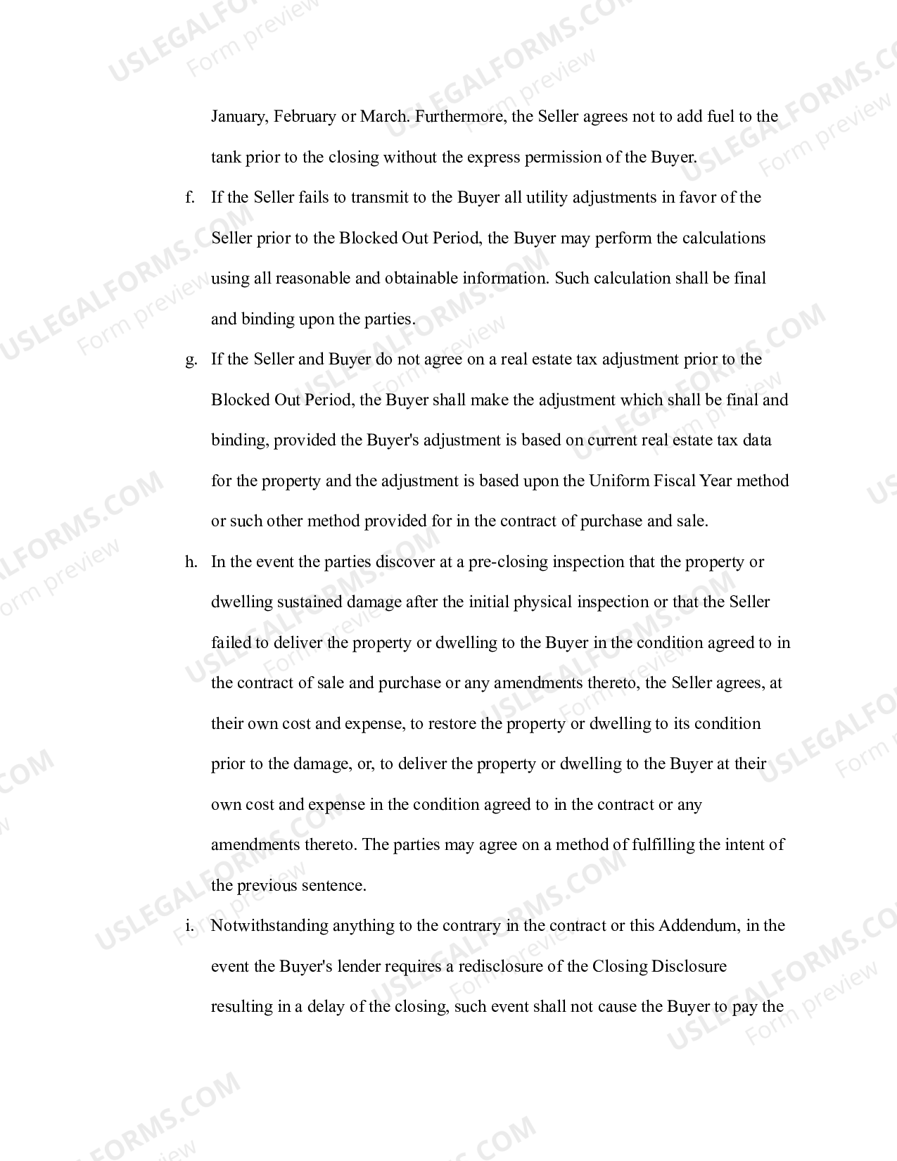 Connecticut CFPB Closing Disclosure Addendum to Contract | US Legal Forms
