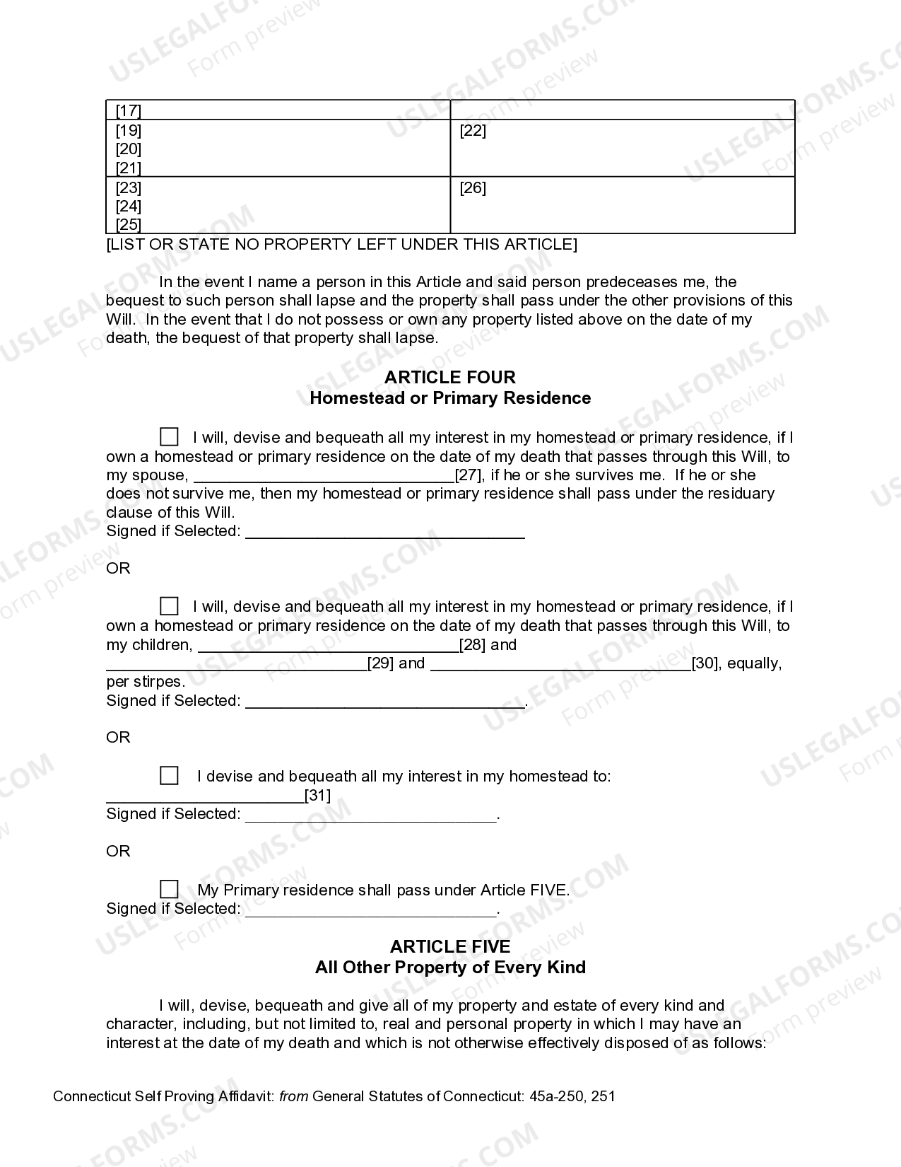 Connecticut Last Will and Testament for other Persons | US Legal Forms
