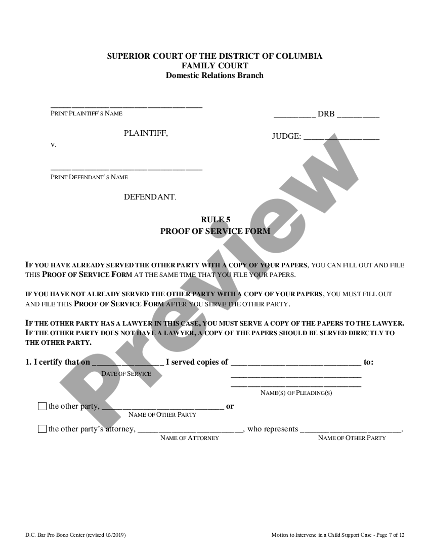 Motion To Intervene Child Custody Sample Form US Legal Forms