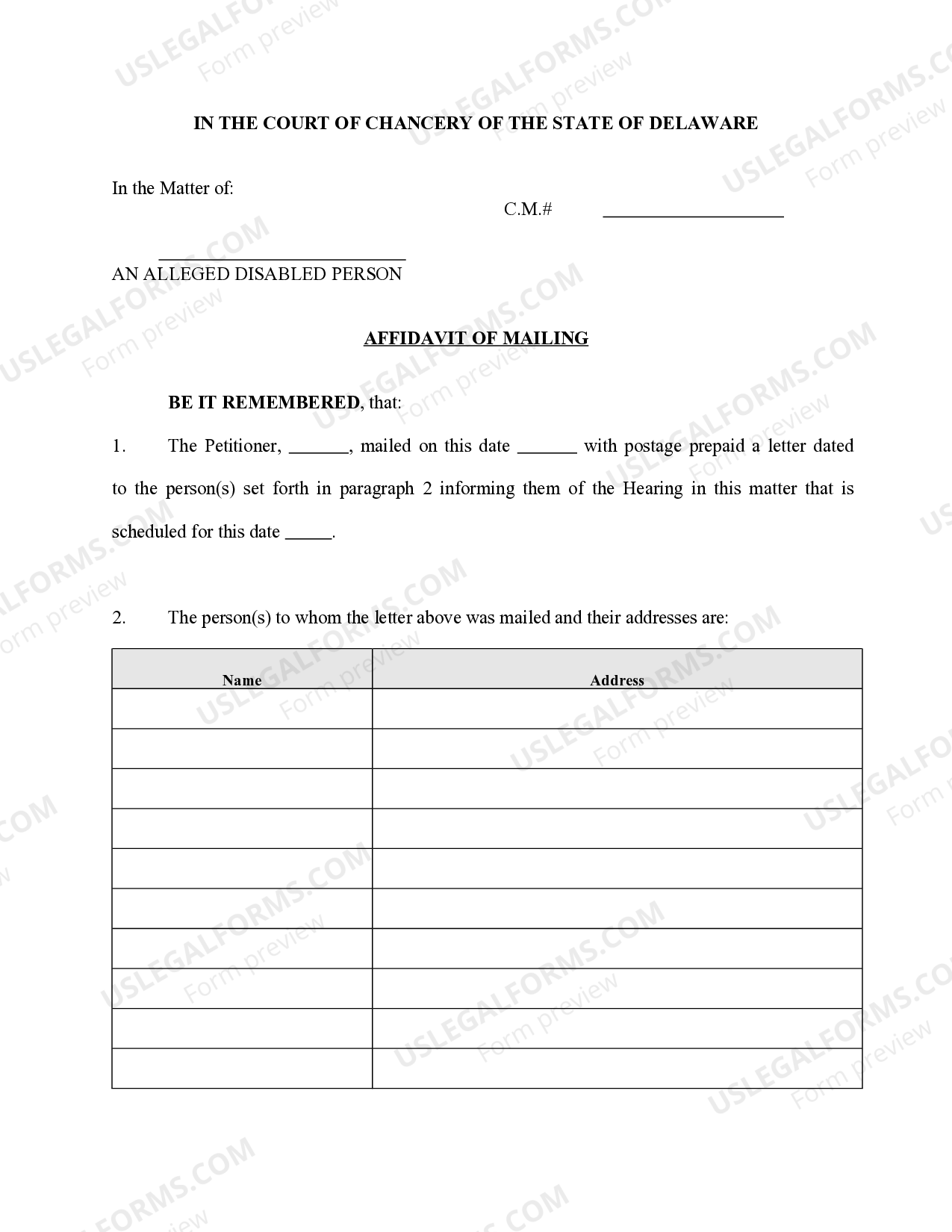 Affidavit Form Word Template | US Legal Forms