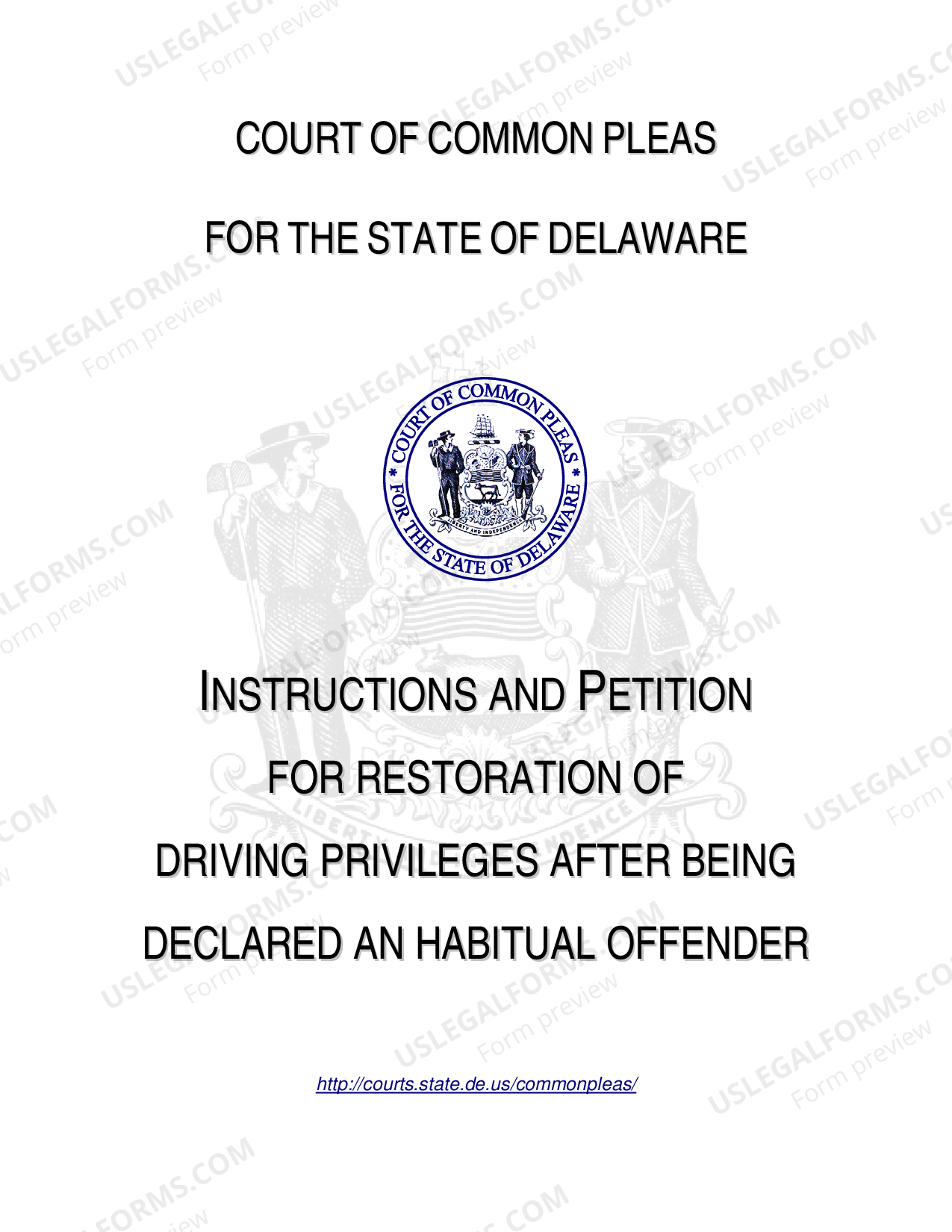 Delaware Instructions and Petition for Restoration of Driving ...