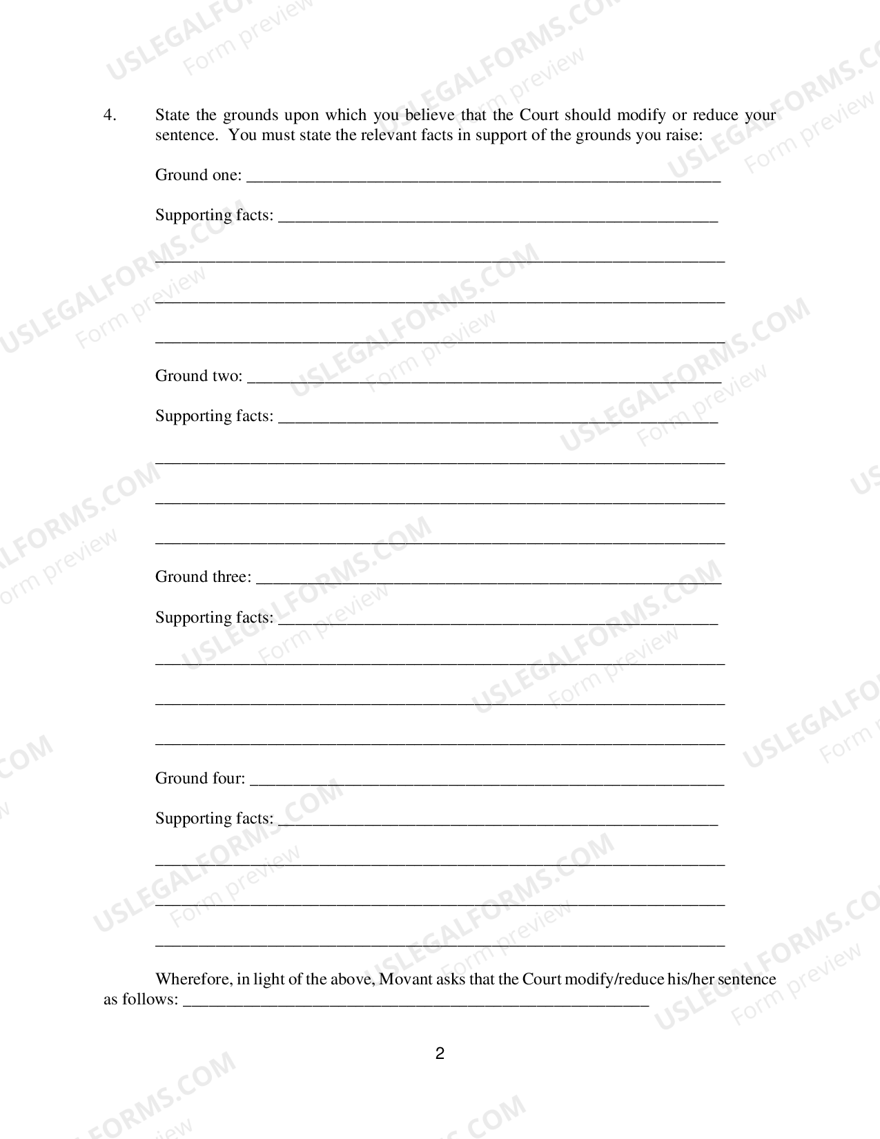 Delaware Motion for Reduction or Modification of Sentence - Sentence ...