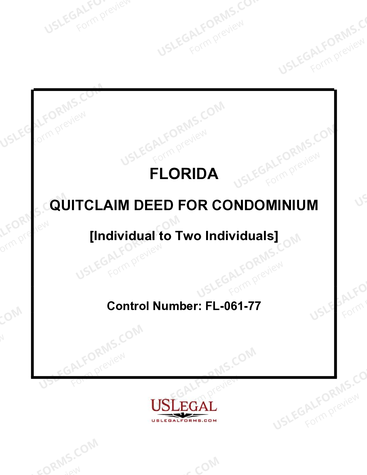 Florida Quitclaim Deed for Condominium - Condominium Deed | US Legal Forms