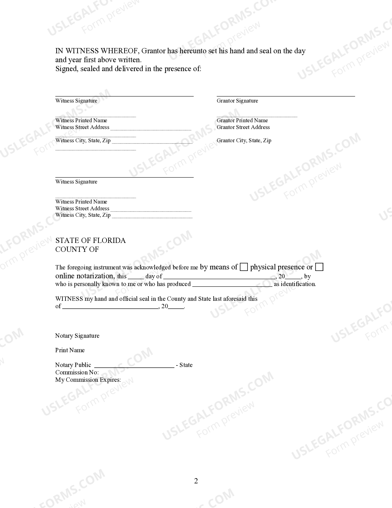 Florida Easement Dedication - Prescriptive Easement Florida | US Legal Forms