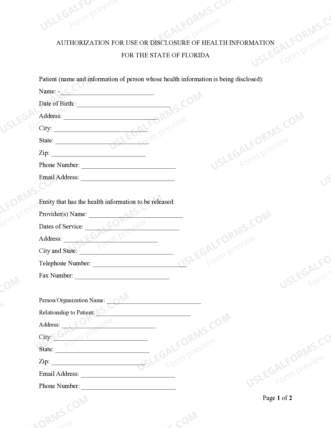 Florida Release and Authorization | US Legal Forms