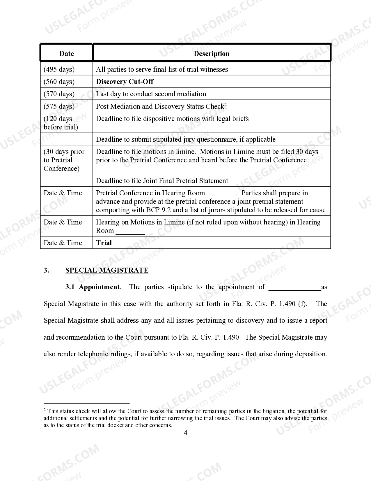 Florida Complex Construction Case Management Order | US Legal Forms