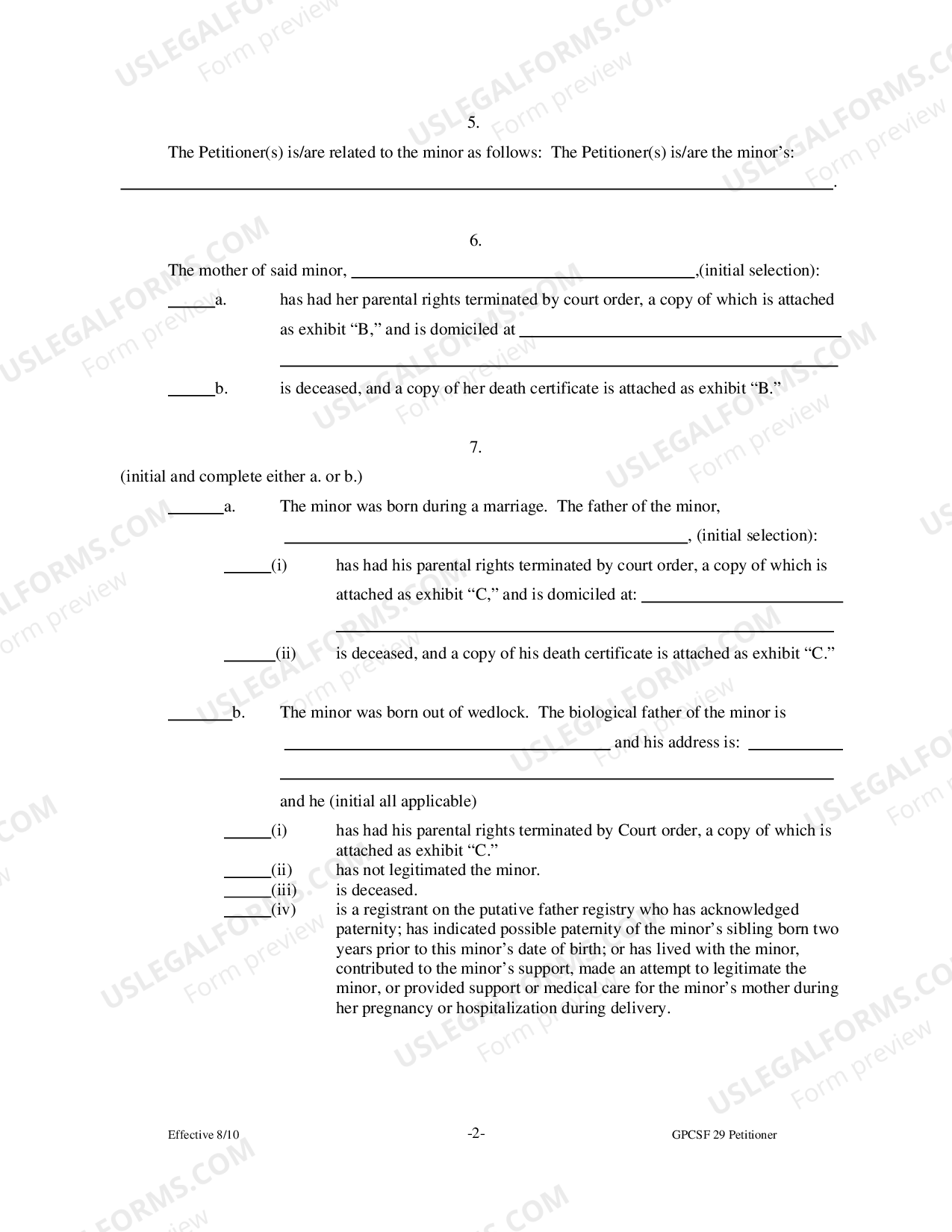 Georgia Petition for Letters of Guardianship of Minor - Notarized Letter Of Guardianship | US ...