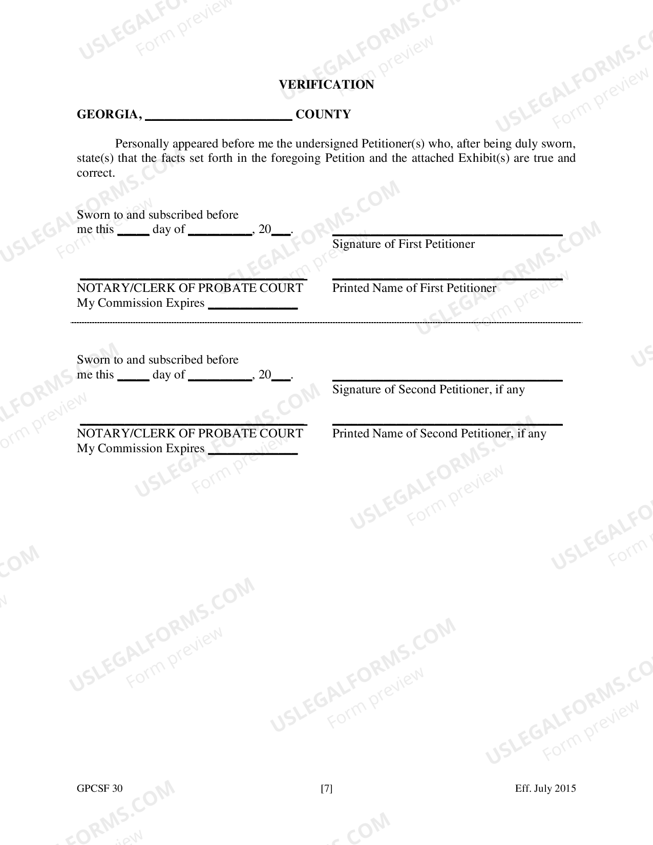 Georgia Petition for Letters of Conservatorship of Minor | US Legal Forms